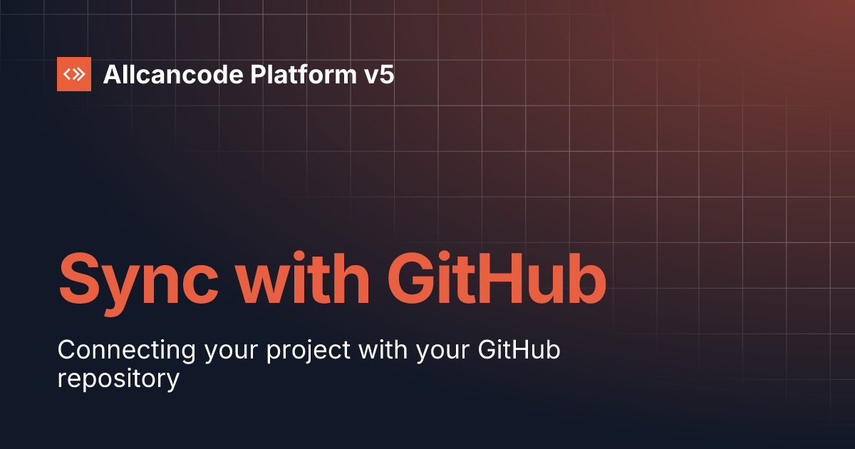 Sync with GitHub | Allcancode Platform v5